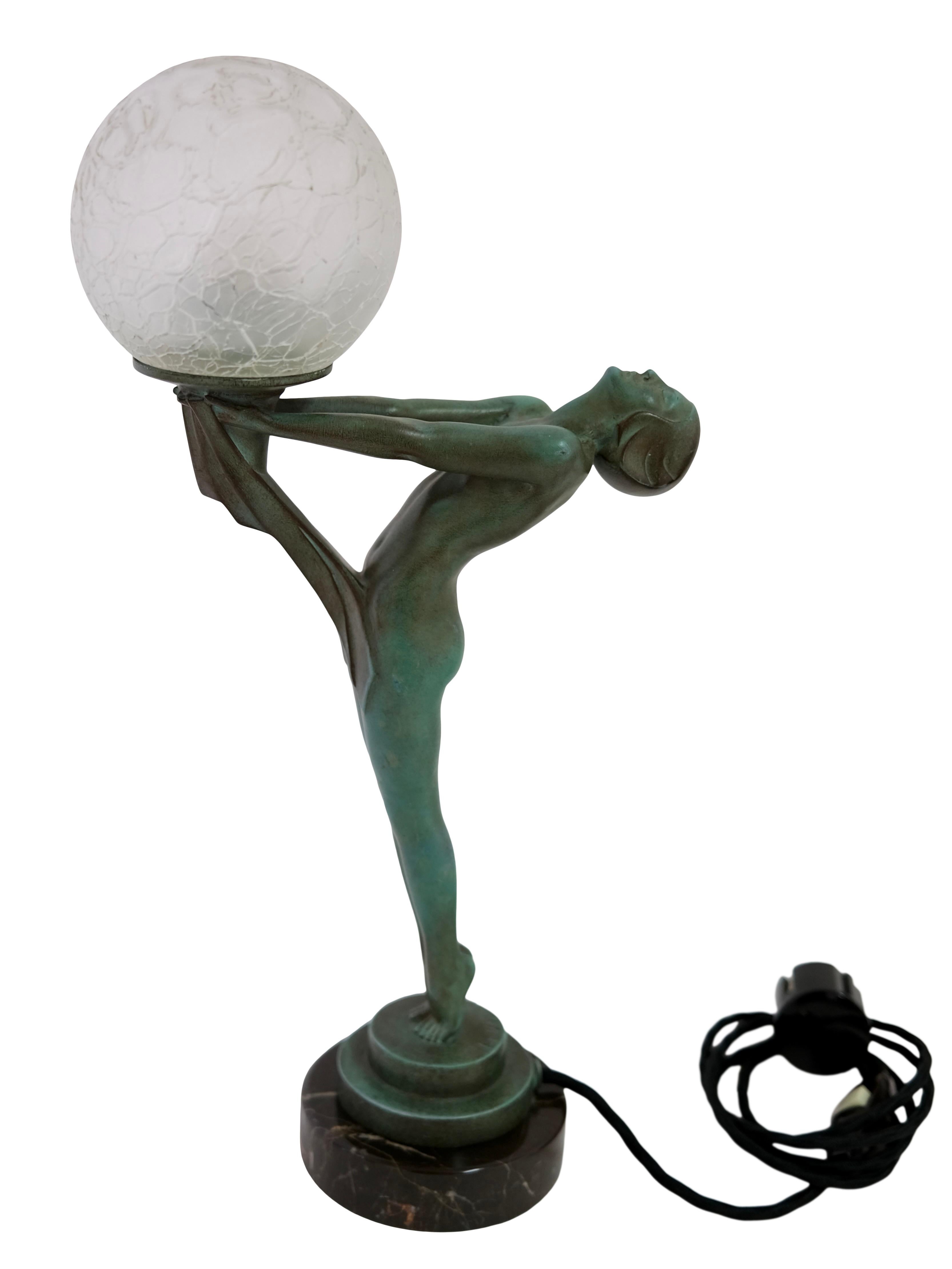 Important Art Deco Clarté Sculpture Lamp Lueur Lumineuse from Max Le ...
