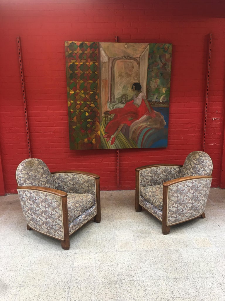 Important Art Deco Lounge Consisting of Four Armchairs and a Sofa ...