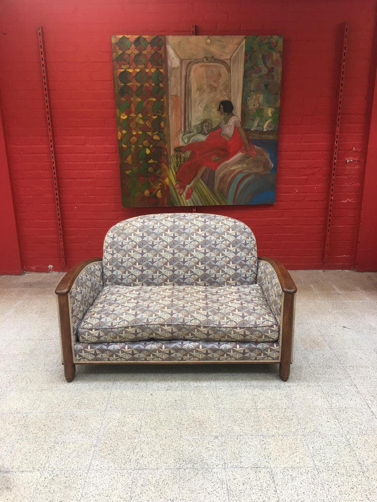 Important Art Deco Lounge Consisting of Four Armchairs and a Sofa ...