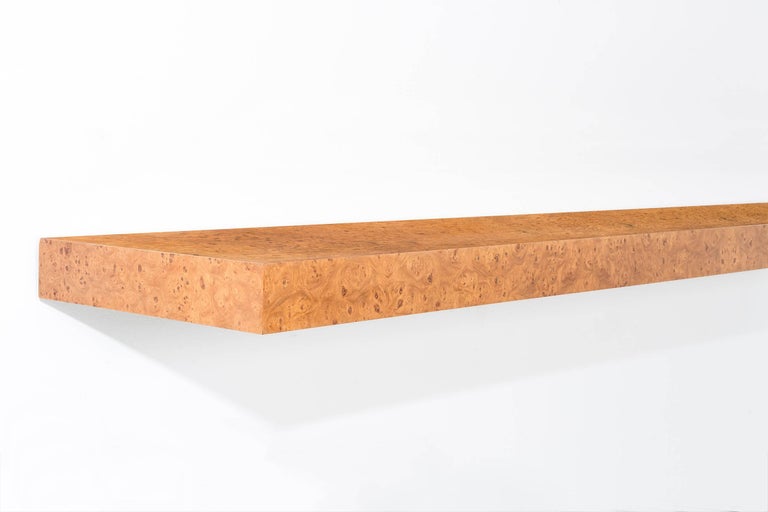 Important Benjamin Baldwin Burl Wood Shelf or Wall Console For Sale at ...