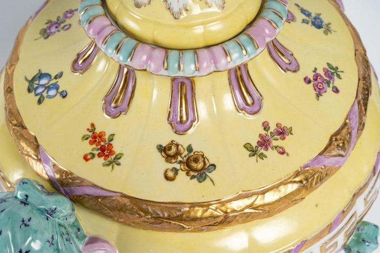 Important Berlin Porcelain Covered Pot For Sale at 1stDibs