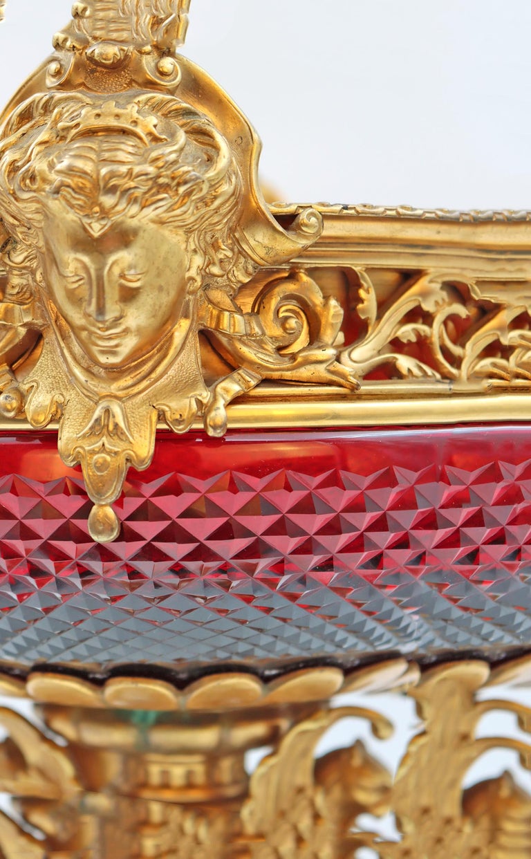 Important Bohemian Сrystal and Gilt Bronze Cup For Sale at 1stDibs