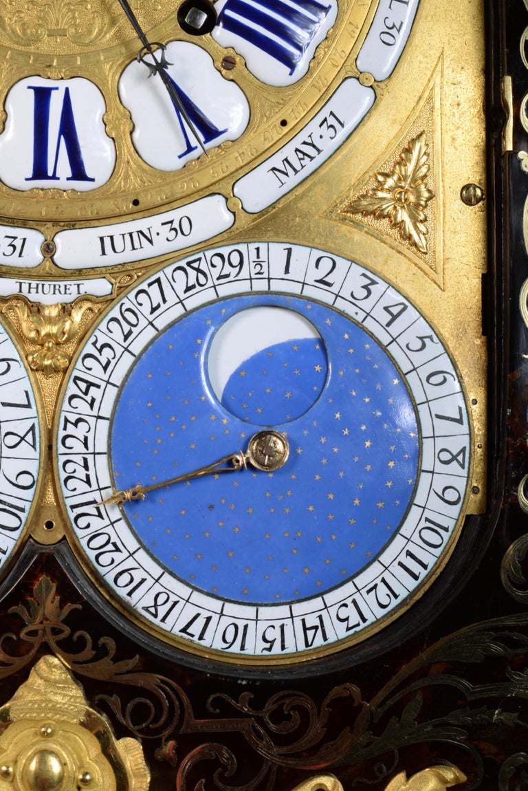 Important Boulle Marquetry Clock, 19th Century For Sale at 1stDibs