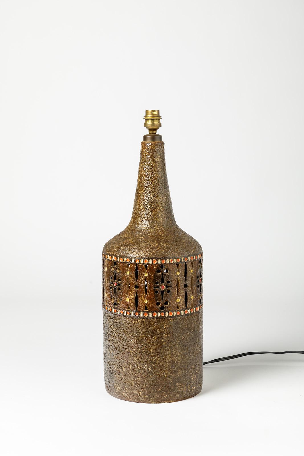 Important Ceramic Table Lampe by Raphäel Giarrusso French Ceramic ...