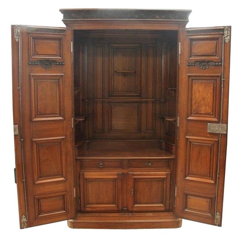 Important Chateau Presentation Cabinet, Regency Eighteenth Time Flag ...