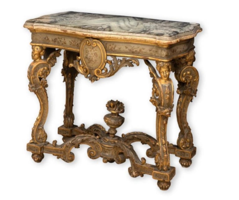 Important Console and Mirror, Rome, 18th Century For Sale at 1stDibs