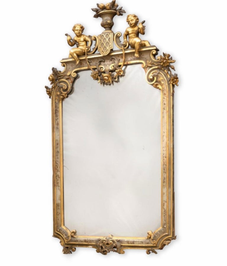 Important Console and Mirror, Rome, 18th Century For Sale at 1stDibs