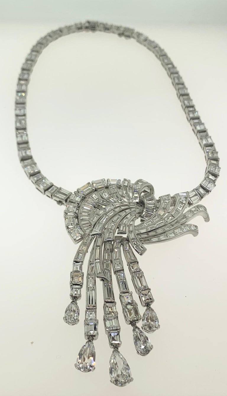 Important Diamond Cascade Necklace For Sale at 1stDibs