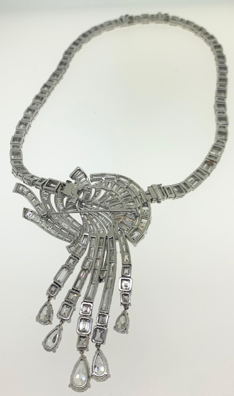 Important Diamond Cascade Necklace For Sale at 1stDibs