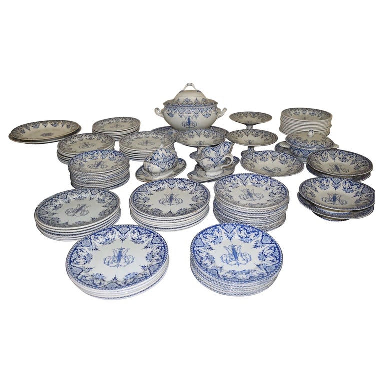 Important Dinner Service Gien 135 Pieces Very Good Condition, 1871-1875 ...