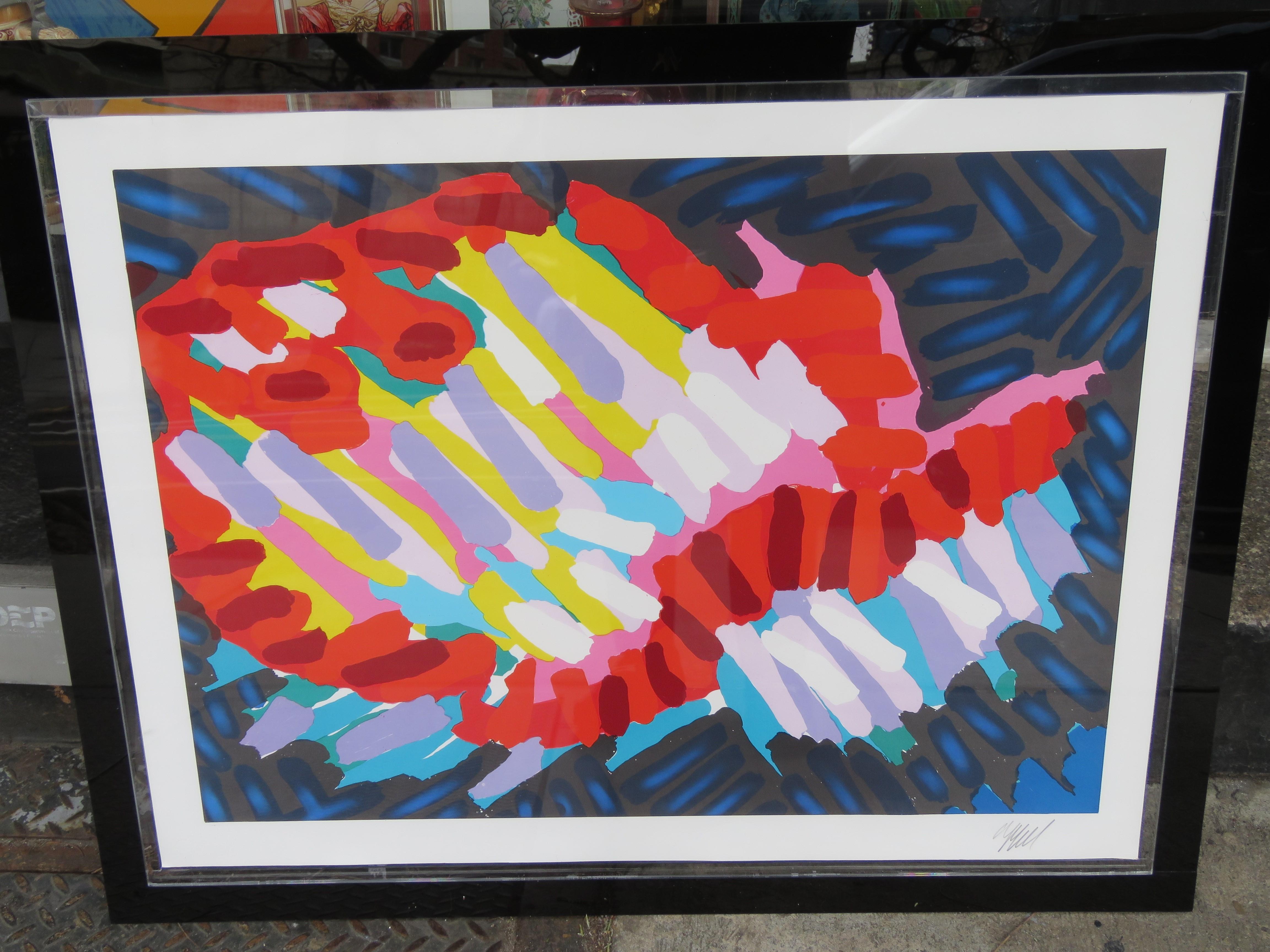 Giltwood Framed Itzchack Tarkay Signed / Numbered Serigraph For Sale at ...