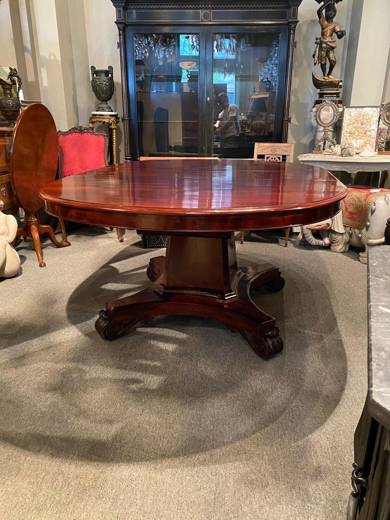 Important Figured Solid Cuban Mahogany William IV Period Oval Dining ...
