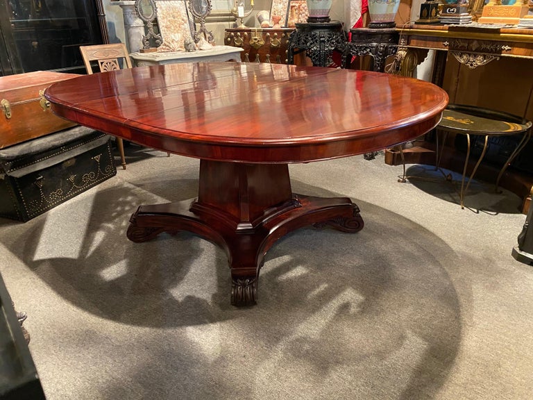 Important Figured Solid Cuban Mahogany William IV Period Oval Dining ...