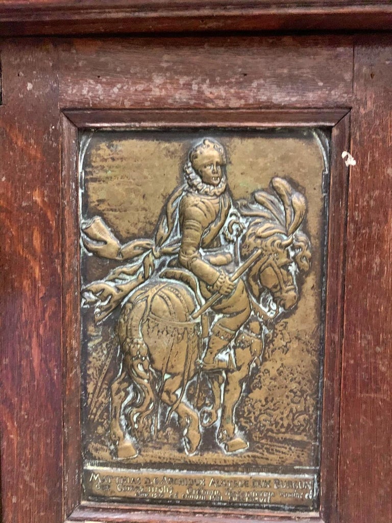 Important Flemish Cabinet 18th Century Emanuel Van Meteren's Brass ...