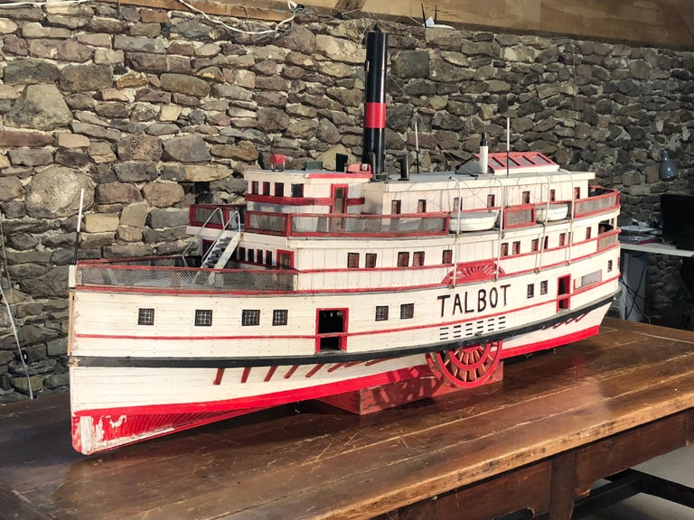 6.5 Feet Long Folk-Art Model of a Riverboat, “Talbot” For Sale at ...