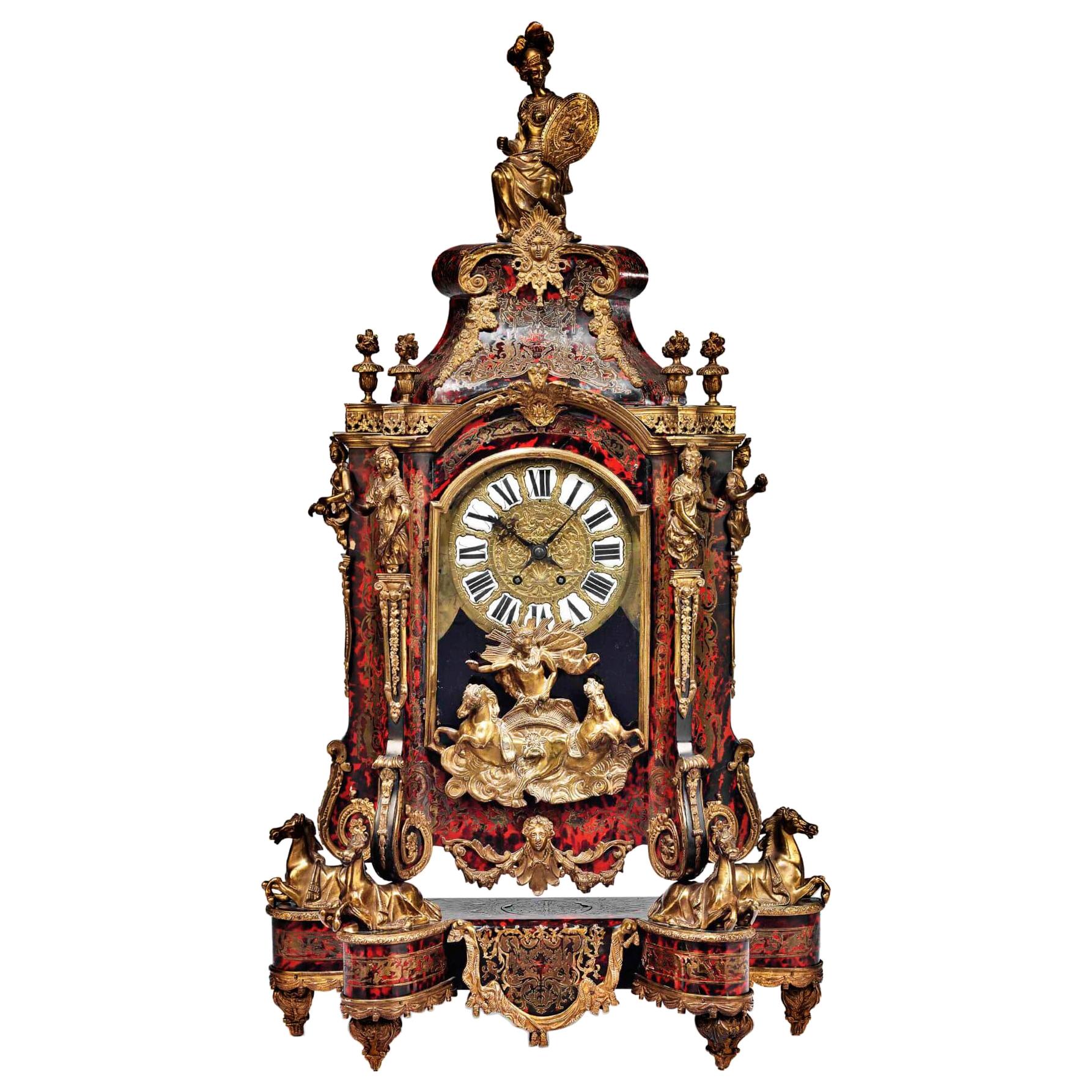 18th Century French Louis XIV Carved Walnut Tall Case Clock from Lyon ...