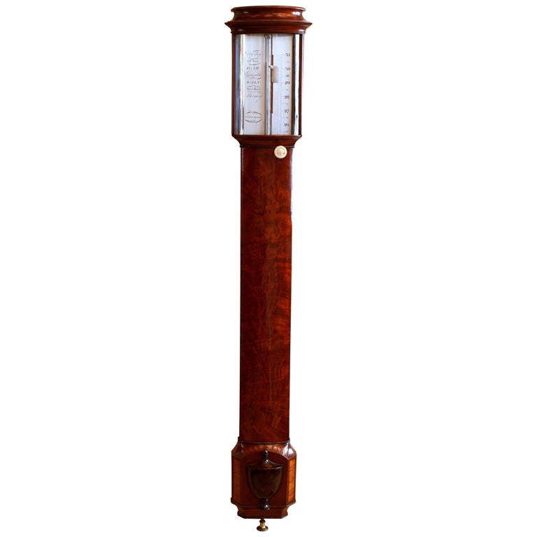 Important Georgian Mahogany Mercury Stick Barometer by Stott, Dumfries ...
