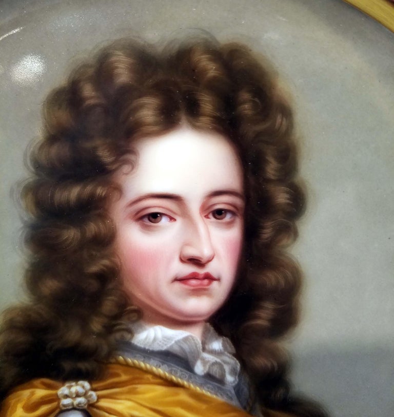 Important German Porcelain Portrait Cabinet Plate at 1stDibs