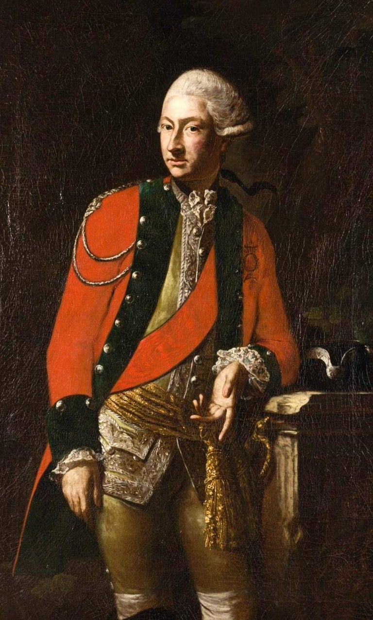 Important German School "Portrait German Officer" 18th Century at 1stDibs