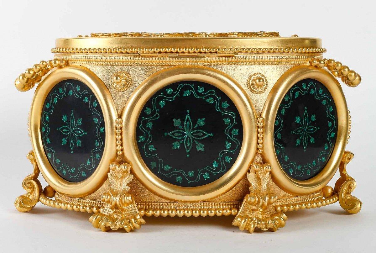 Important Gilt Bronze and Malachite Box by La Maison Tahan, 19th ...
