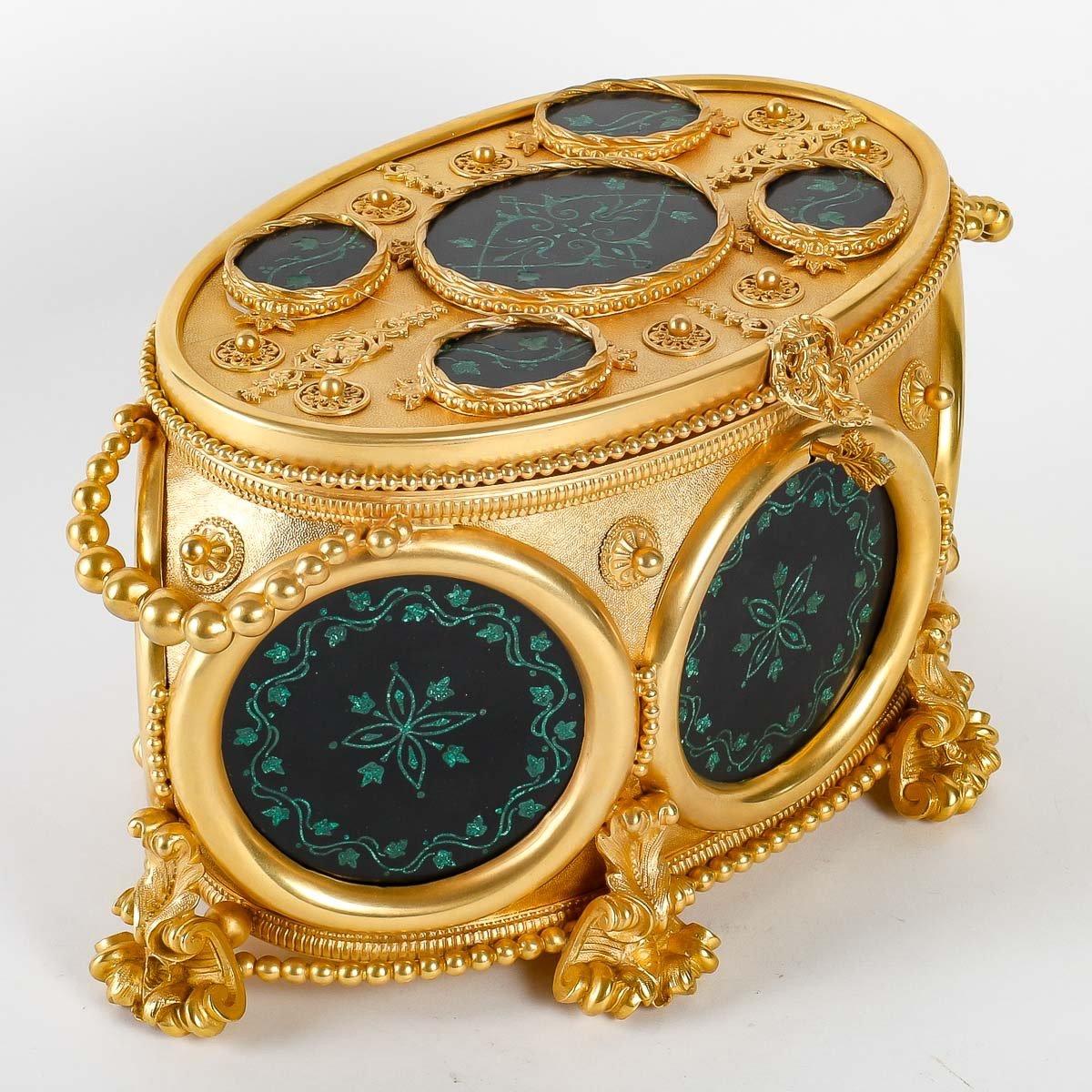 Important Gilt Bronze and Malachite Box by La Maison Tahan, 19th ...