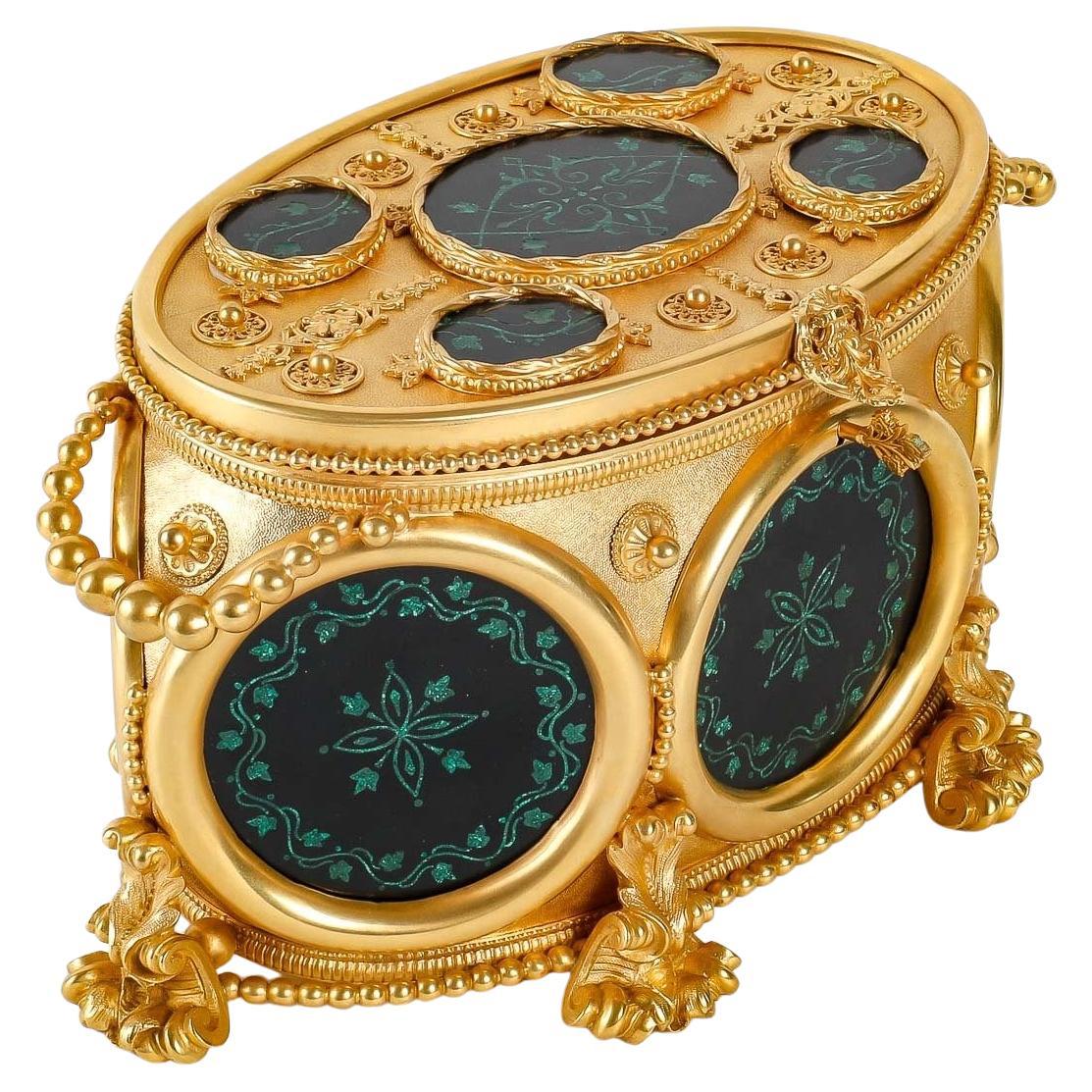 Important Gilt Bronze and Malachite Box by La Maison Tahan, 19th ...
