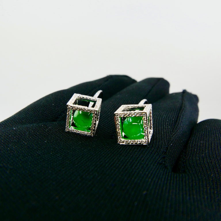 Important Imperial Jade Beads and Diamond Earrings, Collector's ...