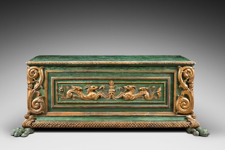 Important Italian Renaissance Polychrome Chest with Coat-of-Arms For ...