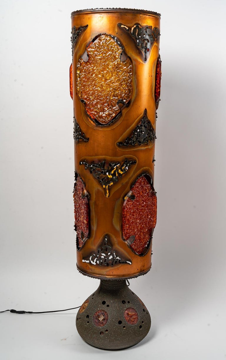 Important Lamp of Accolay in Terra Cotta, Design of the 20th Century ...