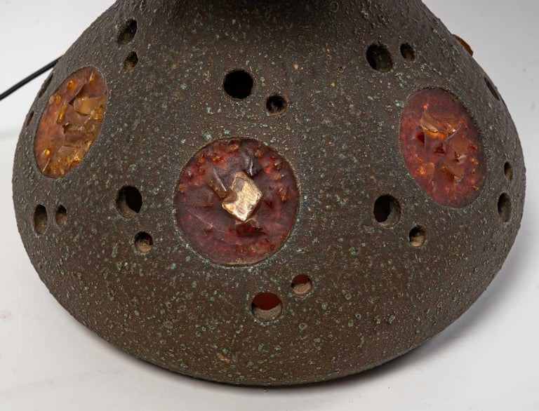 Important Lamp of Accolay in Terra Cotta, Design of the 20th Century ...