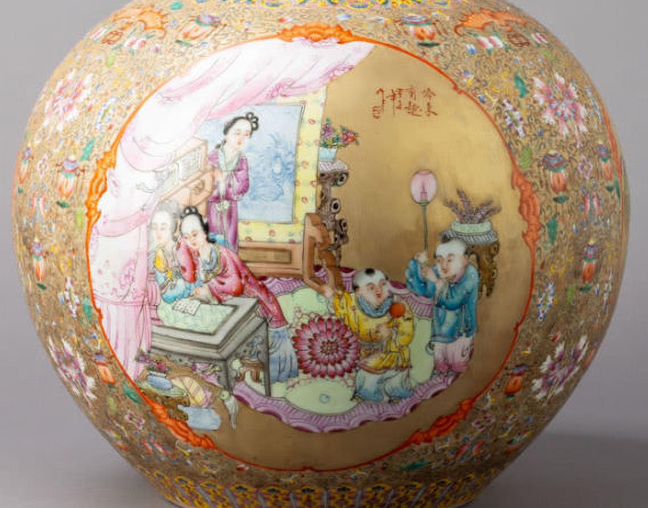 IMPORTANT LARGE JAR Qianlong Mark Porcelain end 18th Century For Sale ...
