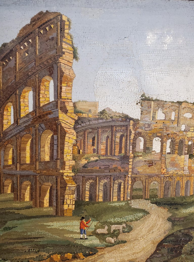 Important Large Micromosaic Depicting The Colosseum in Rome For Sale at ...