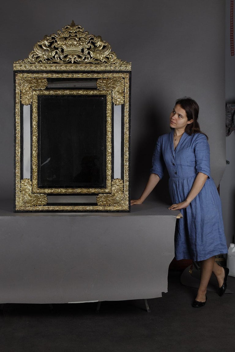 Important Louis XIV Style Miror with Parecloses For Sale at 1stDibs