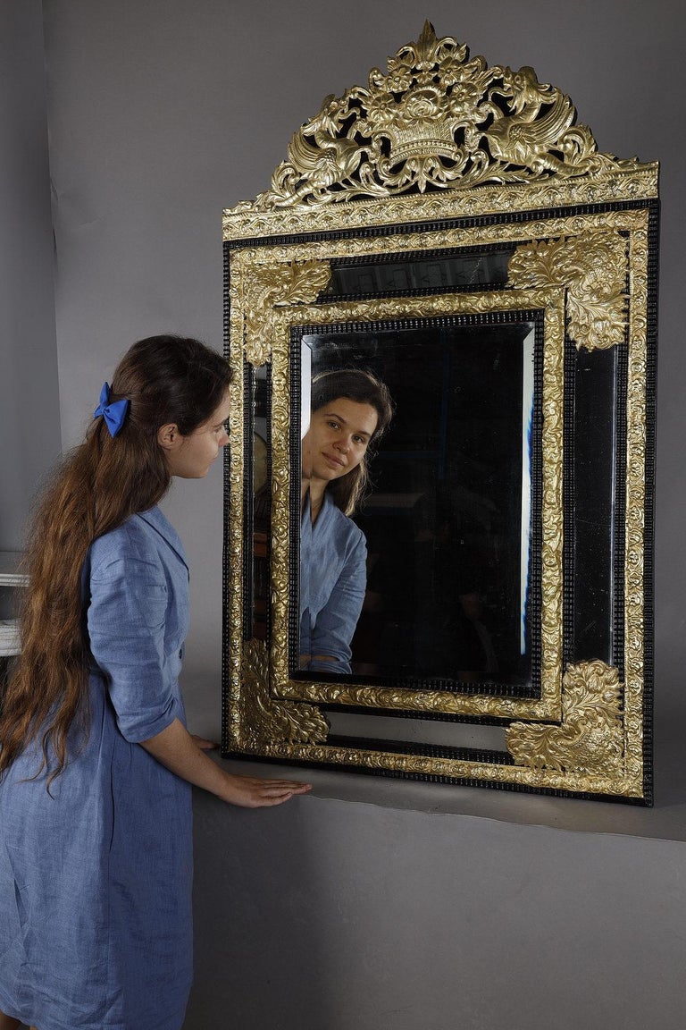 Important Louis XIV Style Miror with Parecloses For Sale at 1stDibs