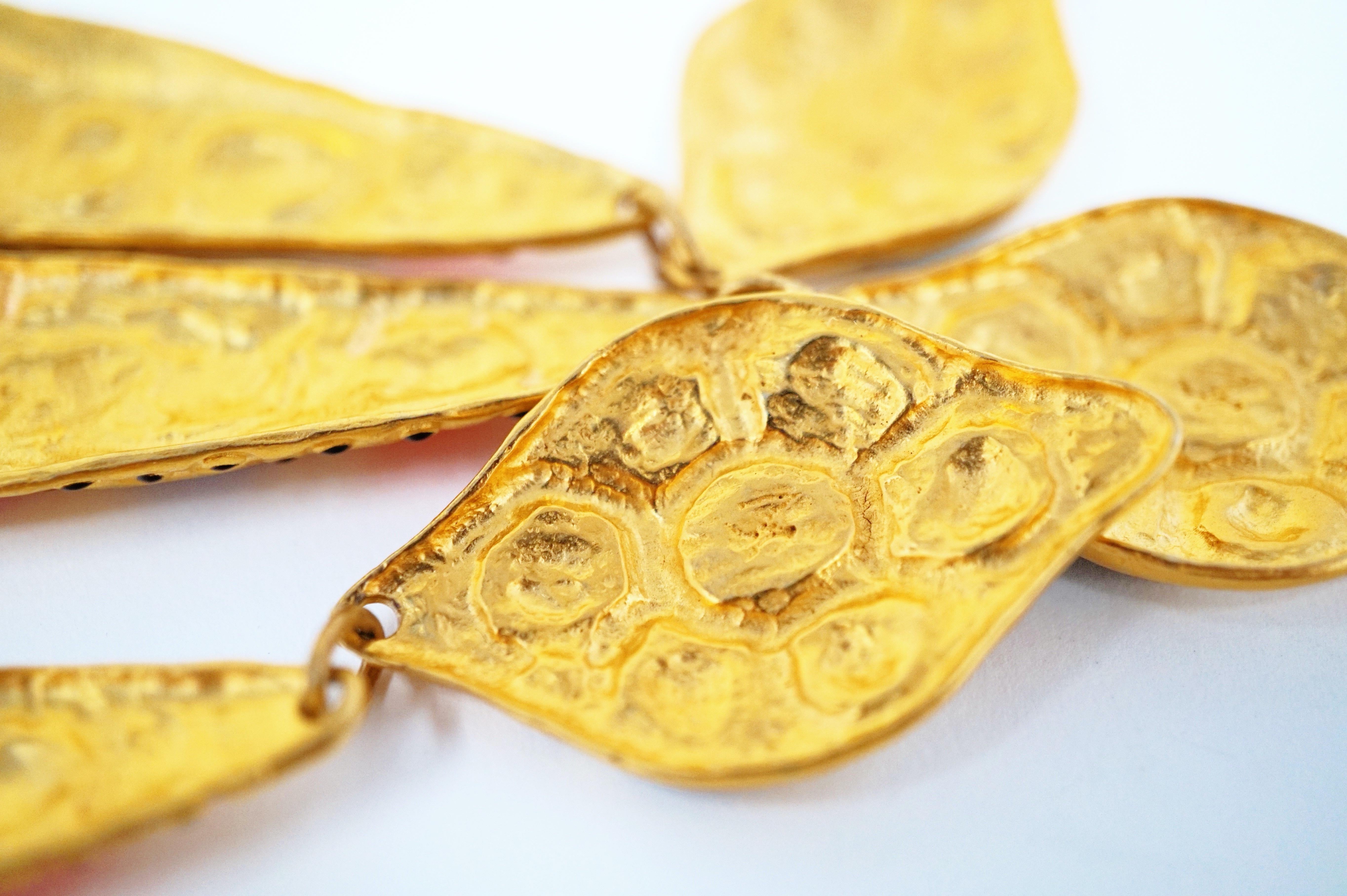 Important Maria Snyder Vintage Multicolored Gilded Statement Necklace ...