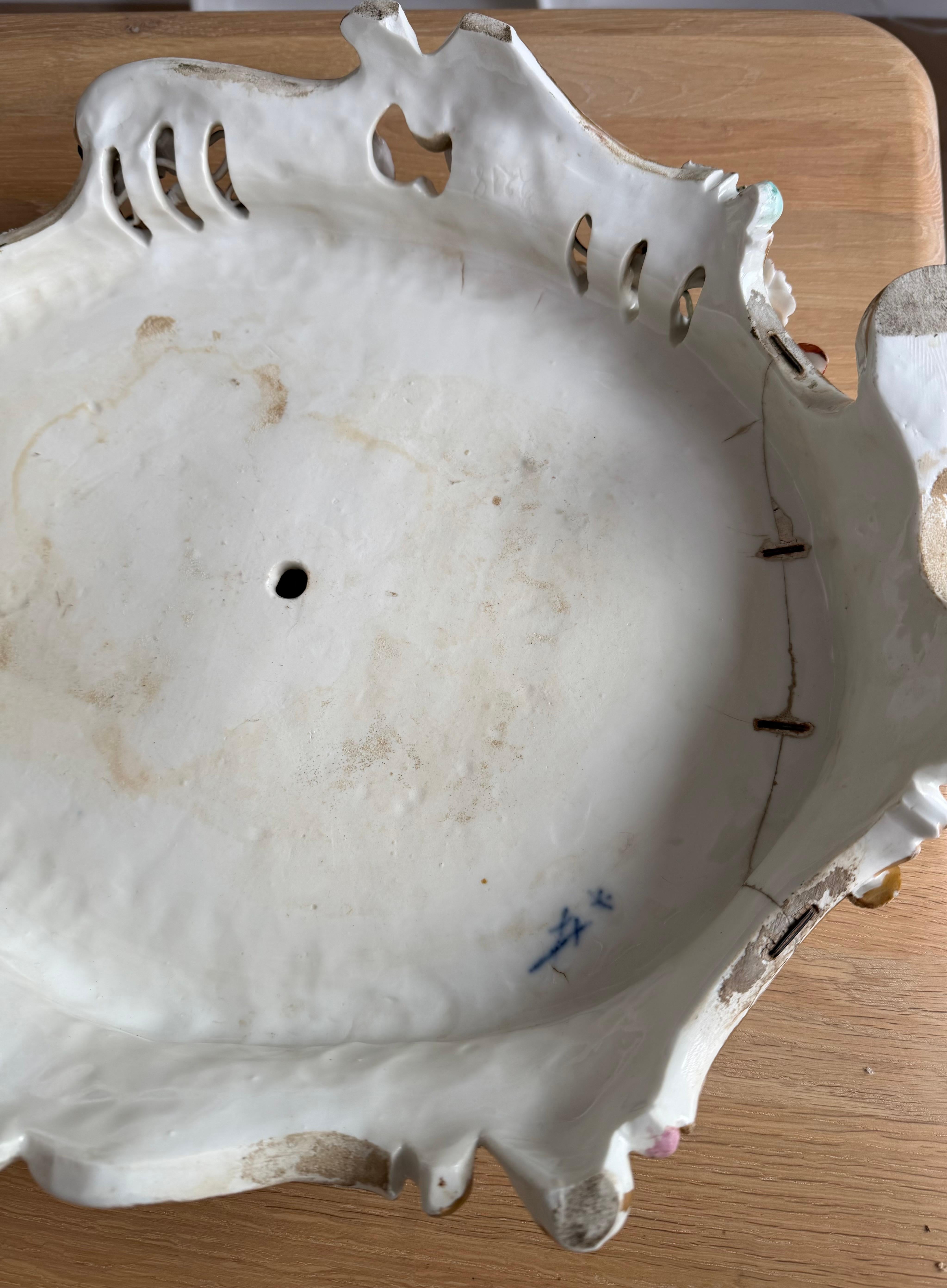 Important Meissen Porcelain Figural Clock Group on Original Marked ...