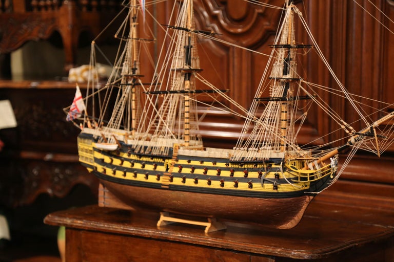 Mid-20th Century British Sailboat Flagship Model the "HSM Victory" at ...