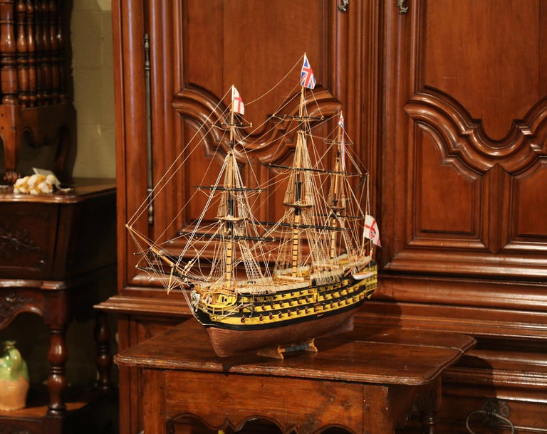 Mid-20th Century British Sailboat Flagship Model the "HSM Victory" at ...