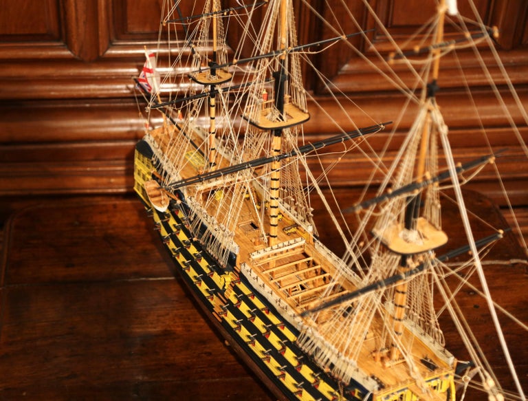 Mid-20th Century British Sailboat Flagship Model the "HSM Victory" at ...