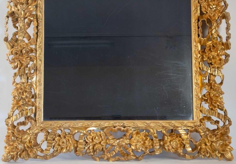 Important Napoleon III Mirror in Carved and Gilded Wood from the 19th ...