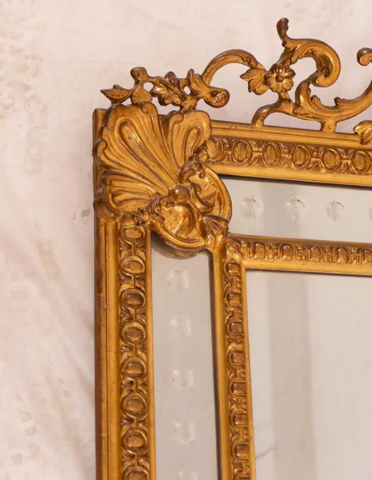 Important Pair of French Mirrors Late 18th Century Gilded Wood For Sale ...