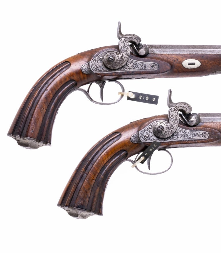 Important Pair of Pistols Belgian from the 19th Century For Sale at 1stDibs