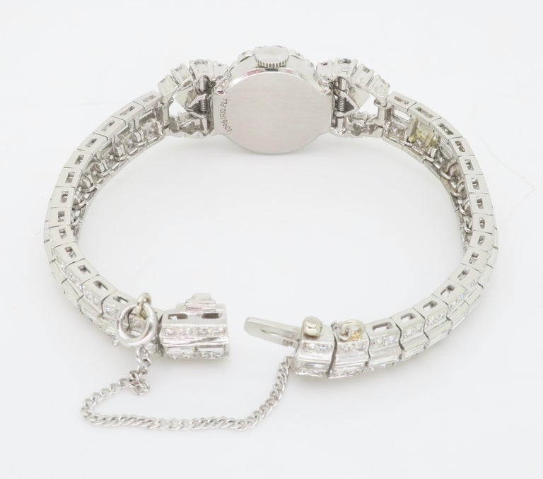 Important Platinum 14.80CTW Diamond Cocktail Watch For Sale at 1stDibs