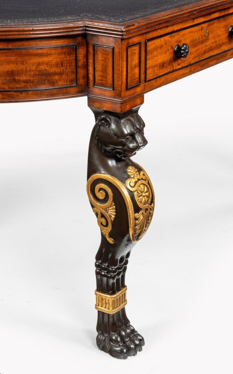 Important Regency Mahogany Partners Writing Table in the Manner of ...