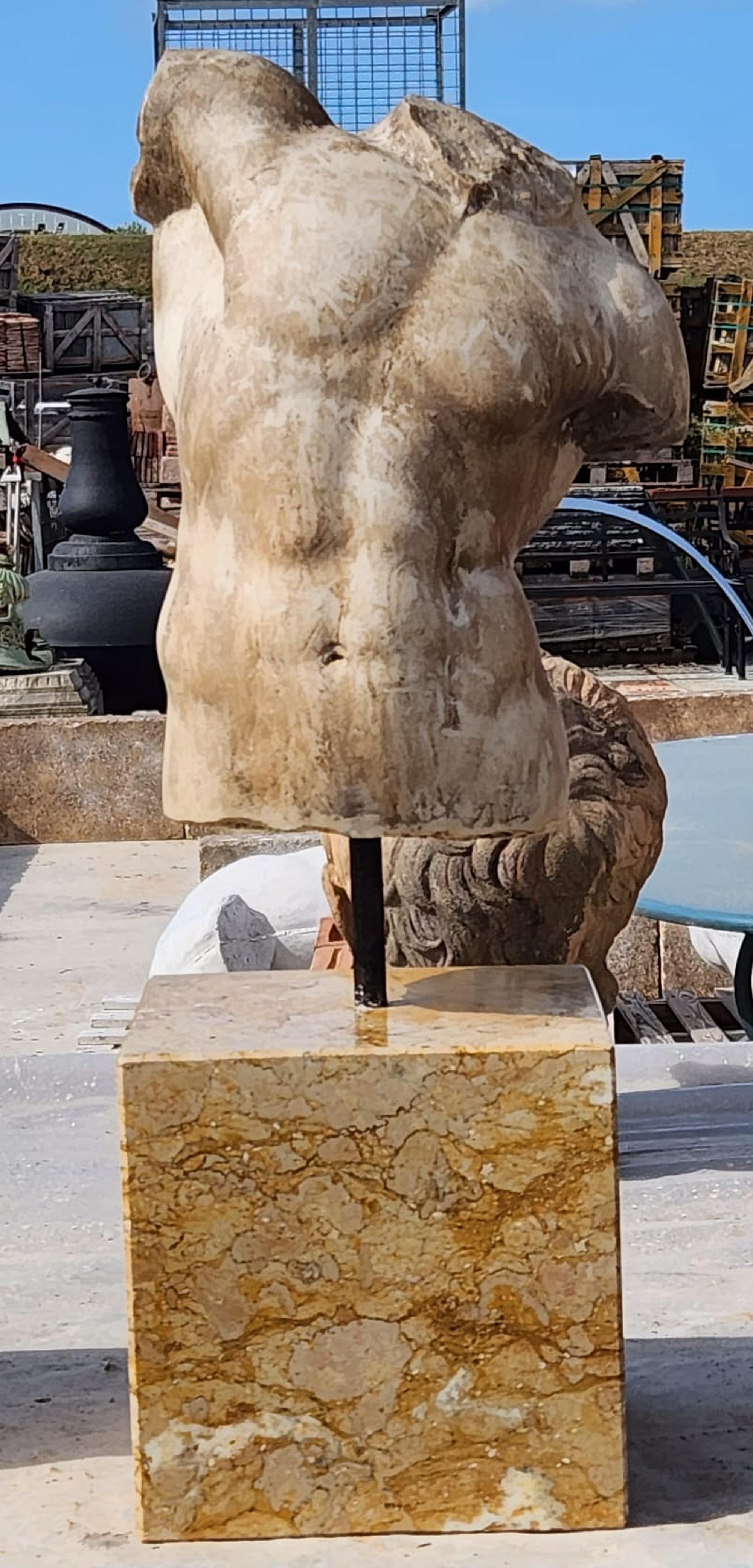 Important Roman "Torso" in Carrara marble late 19th early 20th Century ...