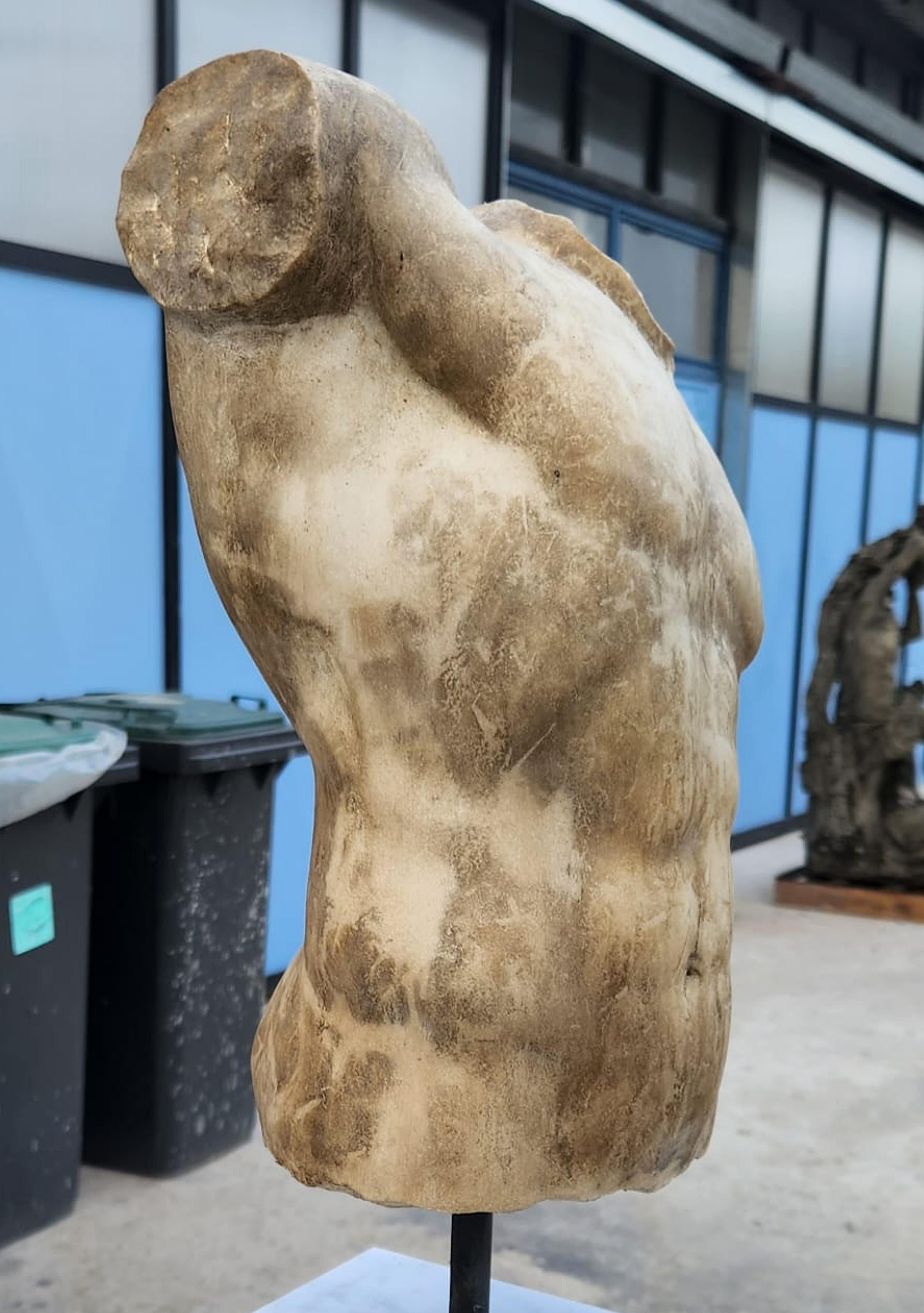 Important Roman "Torso" in Carrara marble late 19th early 20th Century ...