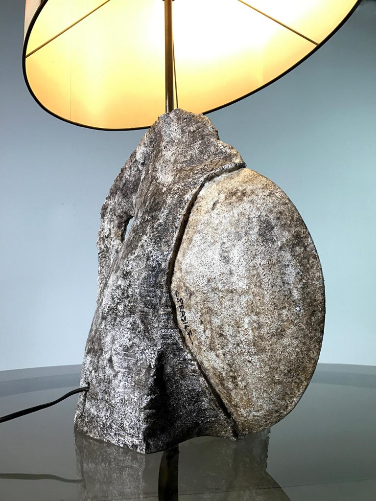 Important Stoneware Lamp by Christian Pradier, France, 1970 at 1stDibs