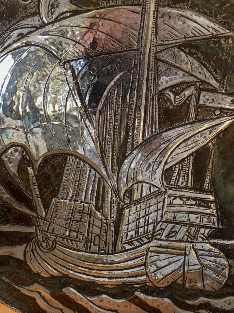 Important Table Gong Art Deco Period by Loys Dinandier, 1930s at 1stDibs