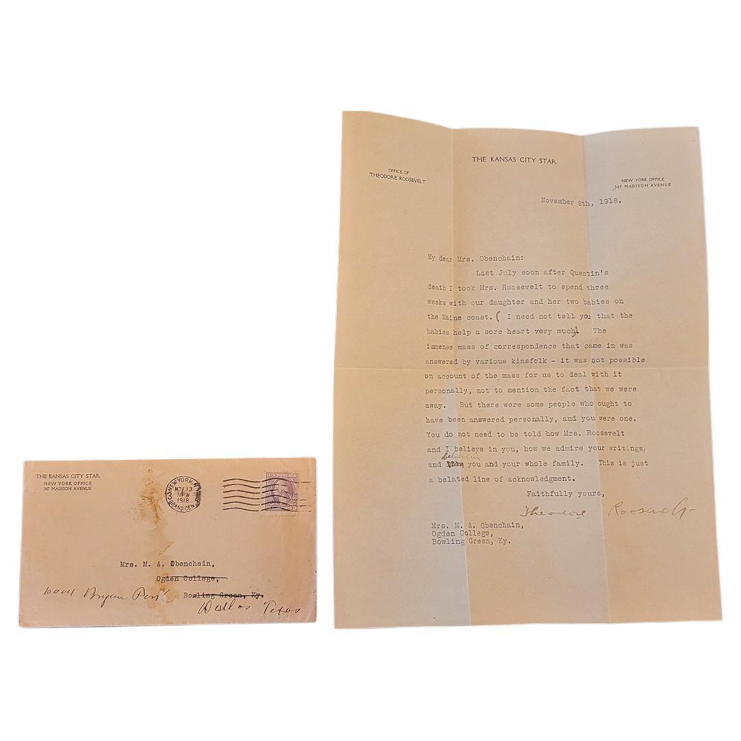 Theodore Roosevelt Letter from October 1910 at 1stDibs