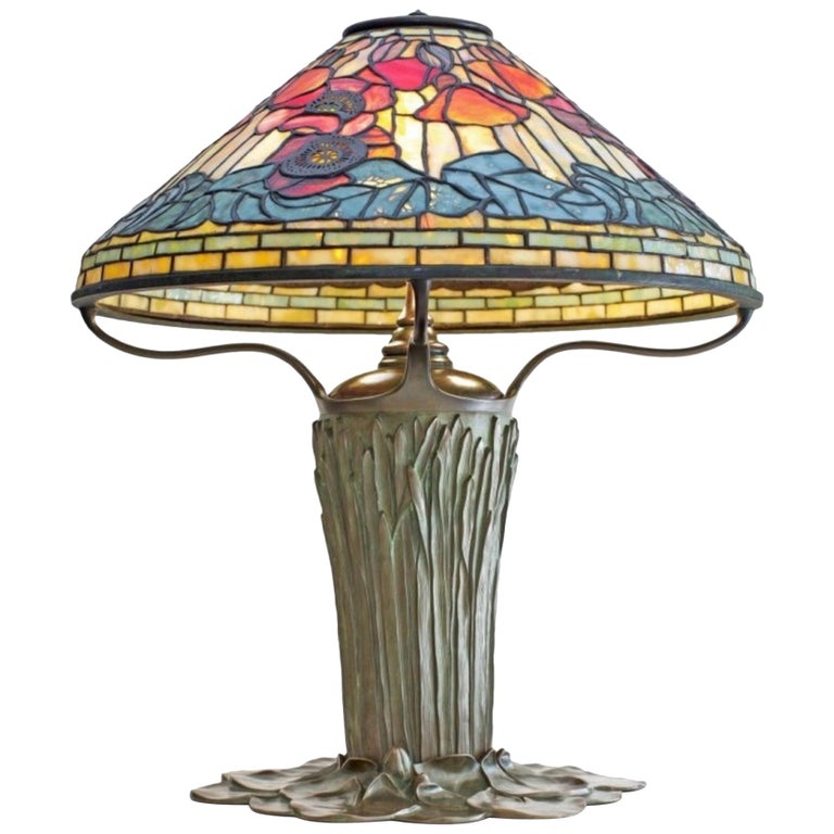 Important Tiffany Studios "Poppy" Table Lamp at 1stDibs